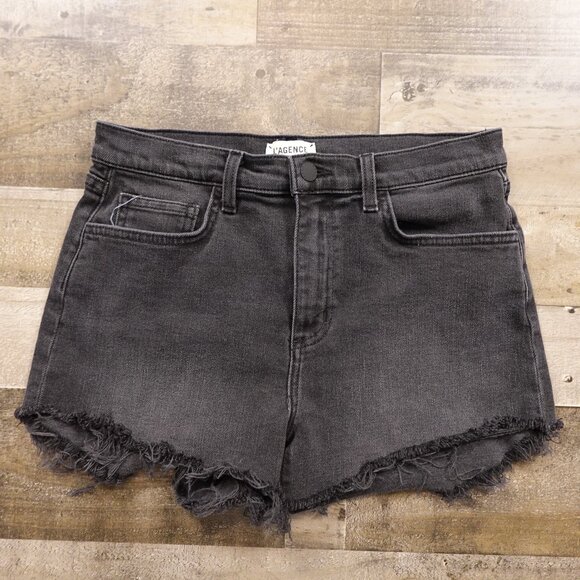L'AGENCE | Shorts | Lagence High Rise Denim Shorts Womens Size 27 Black ...